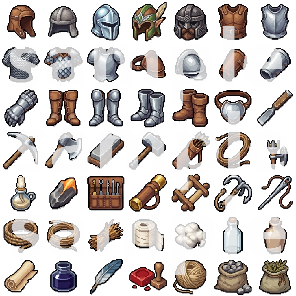 Pixel Medieval Fantasy Icon Pack by Cute SCKR