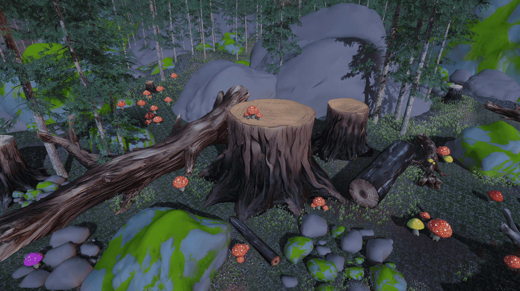 Stunning Stylized Forest Ground Props - Starter Pack by Astra Games Studios