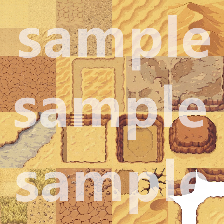 Desert Wasteland Pixel Tileset by Cute SCKR