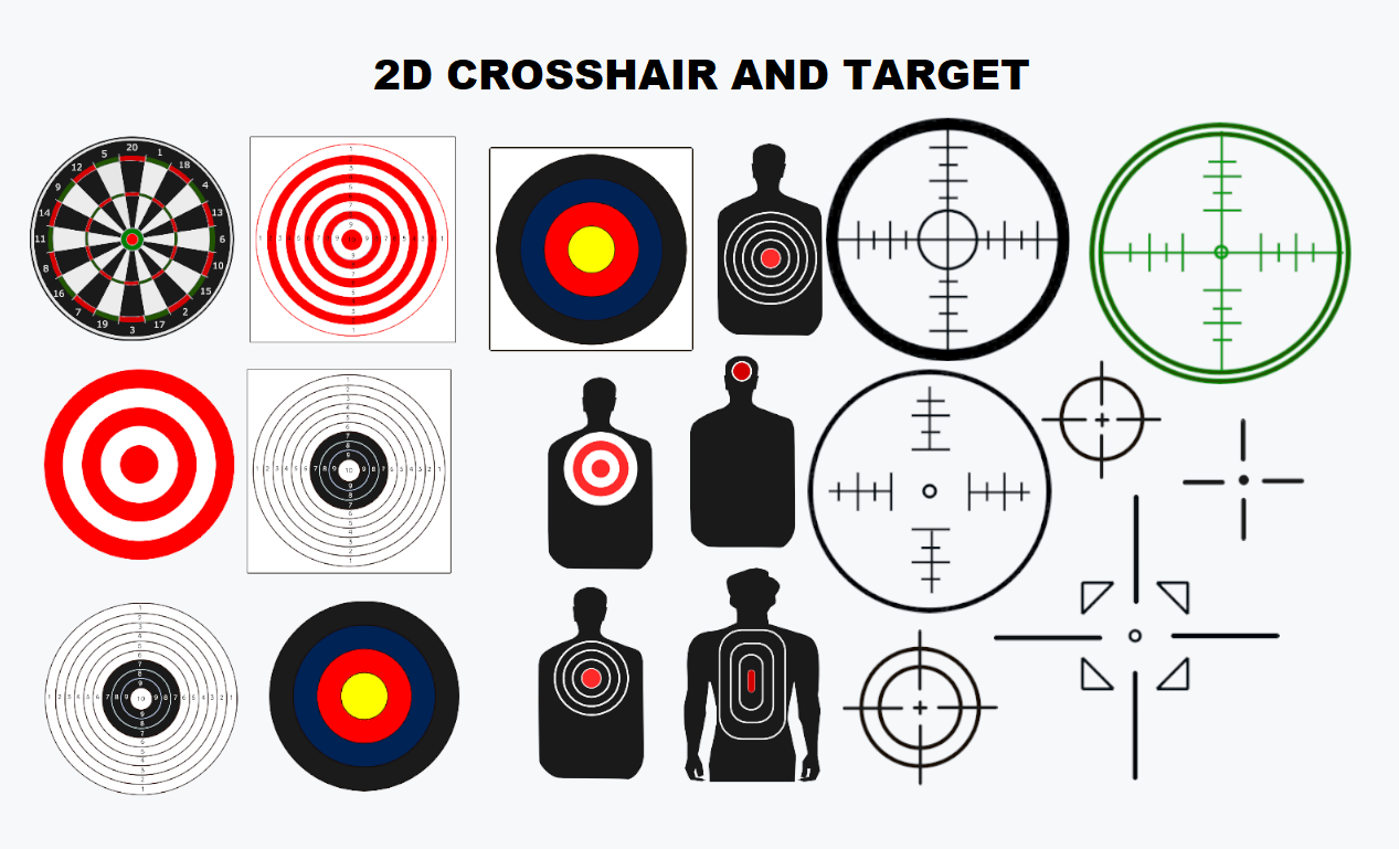 2D CROSSHAIR AND TARGET by CleanAssets