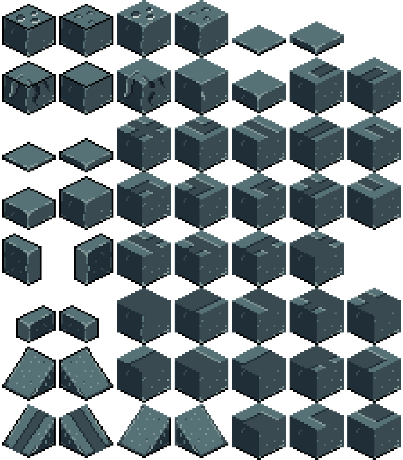 [FREE] Space Isometric Pixel Art 32x32 Tileset by Kipperfalcon