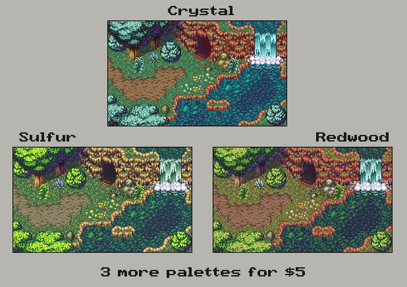 Free Pixel Art Tileset - Gentle Forest by Seliel the Shaper