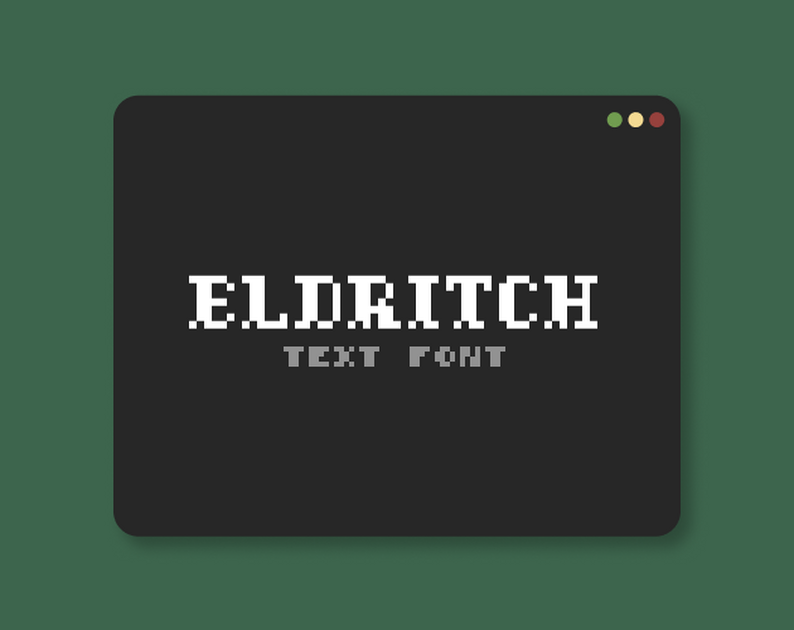 Pixel Font - ELDRITCH by IndieKit