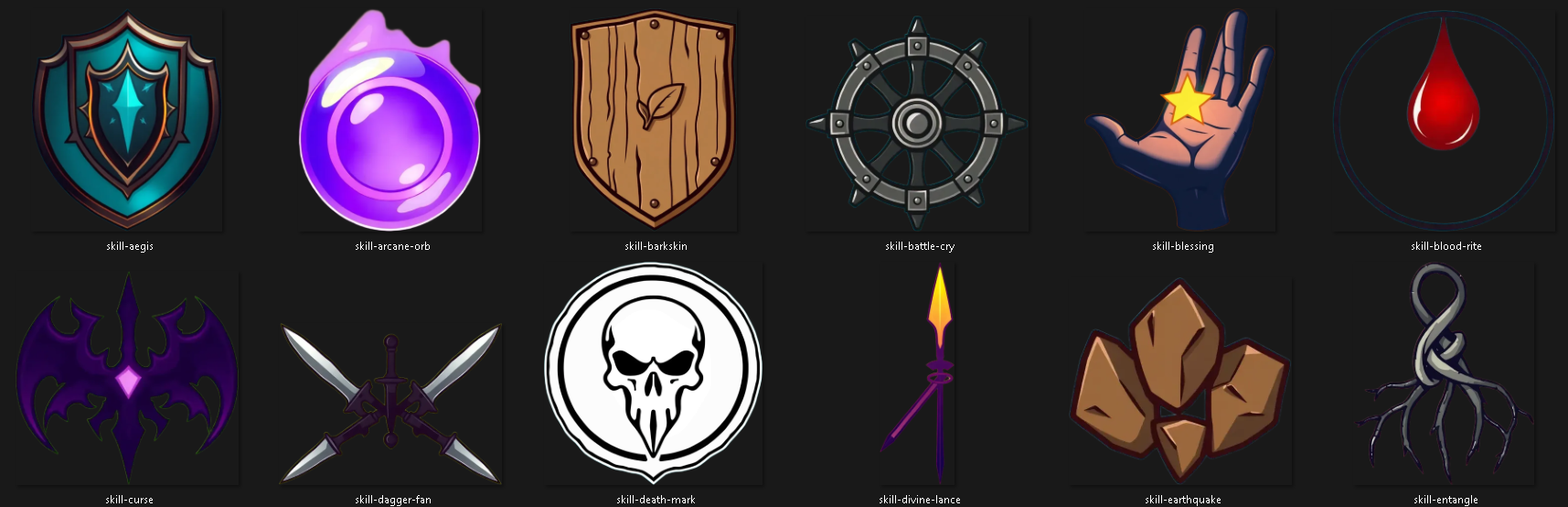 Fantasy RPG Skill Icons – Ability UI Pack (50 PNG Game Icons) by ...