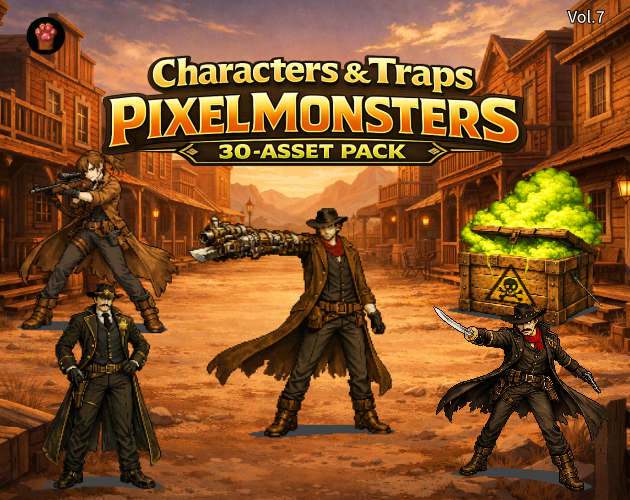 CP33 is out now — Old West Characters & Traps Vol.7 - CP33 — 30 Pixel ...