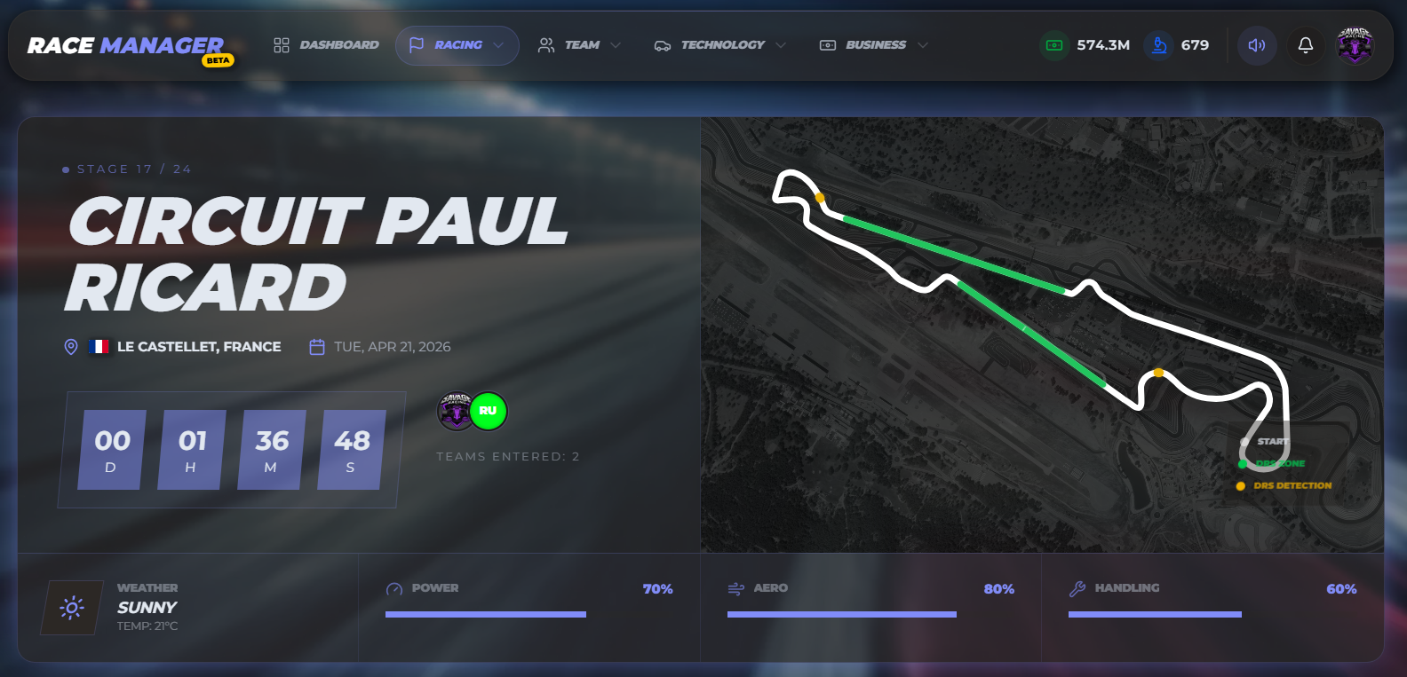 Race Manager by grimfand