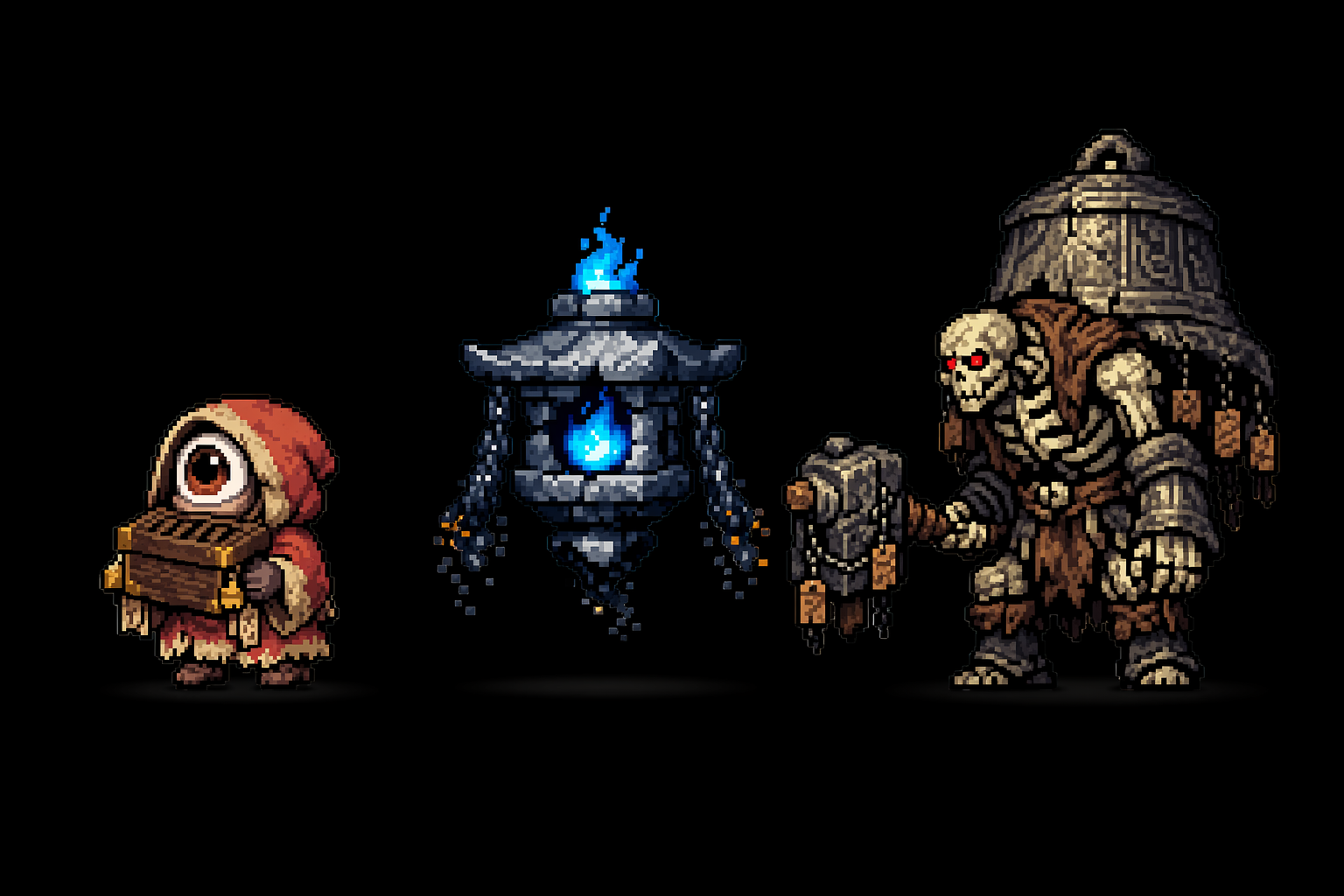 Japanese Dark Fantasy Enemies – Shrine Ruin & Cursed Guardians by ...