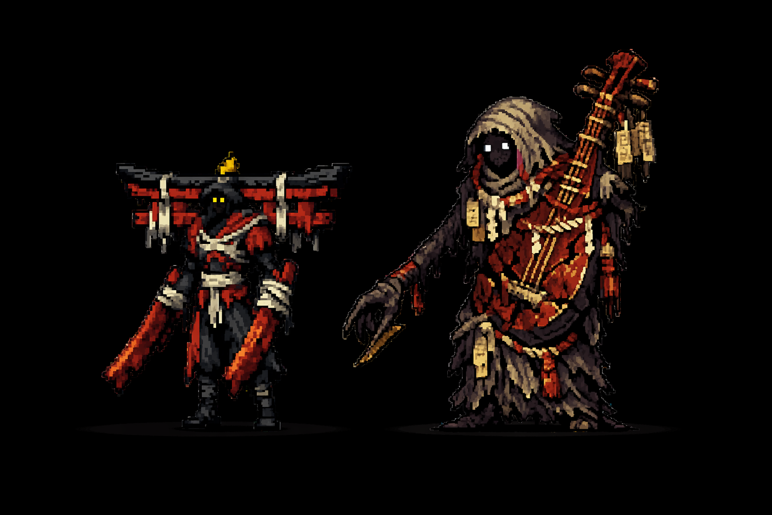 Japanese Dark Fantasy Enemies – Shrine Ruin & Cursed Guardians by ...