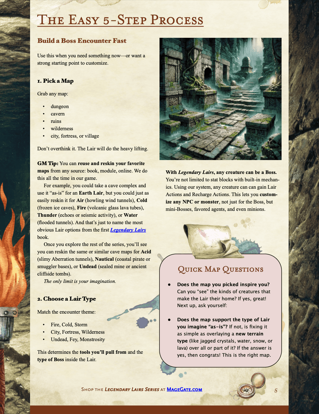 Legendary Lairs: Build Better Boss Fights for 5e GMs by MageGate Games