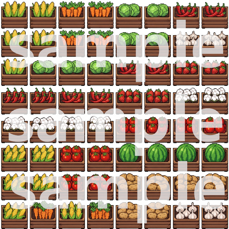 Farm Tileset - Pixel Art Farming Game Assets by Cute SCKR