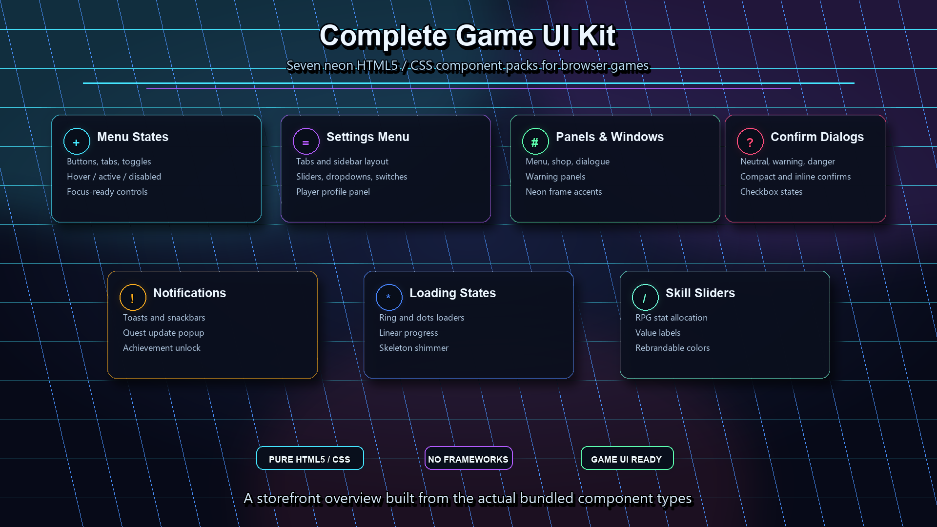 HTML5 Game UI System – Complete HUD, Menus & Interface Framework by ...