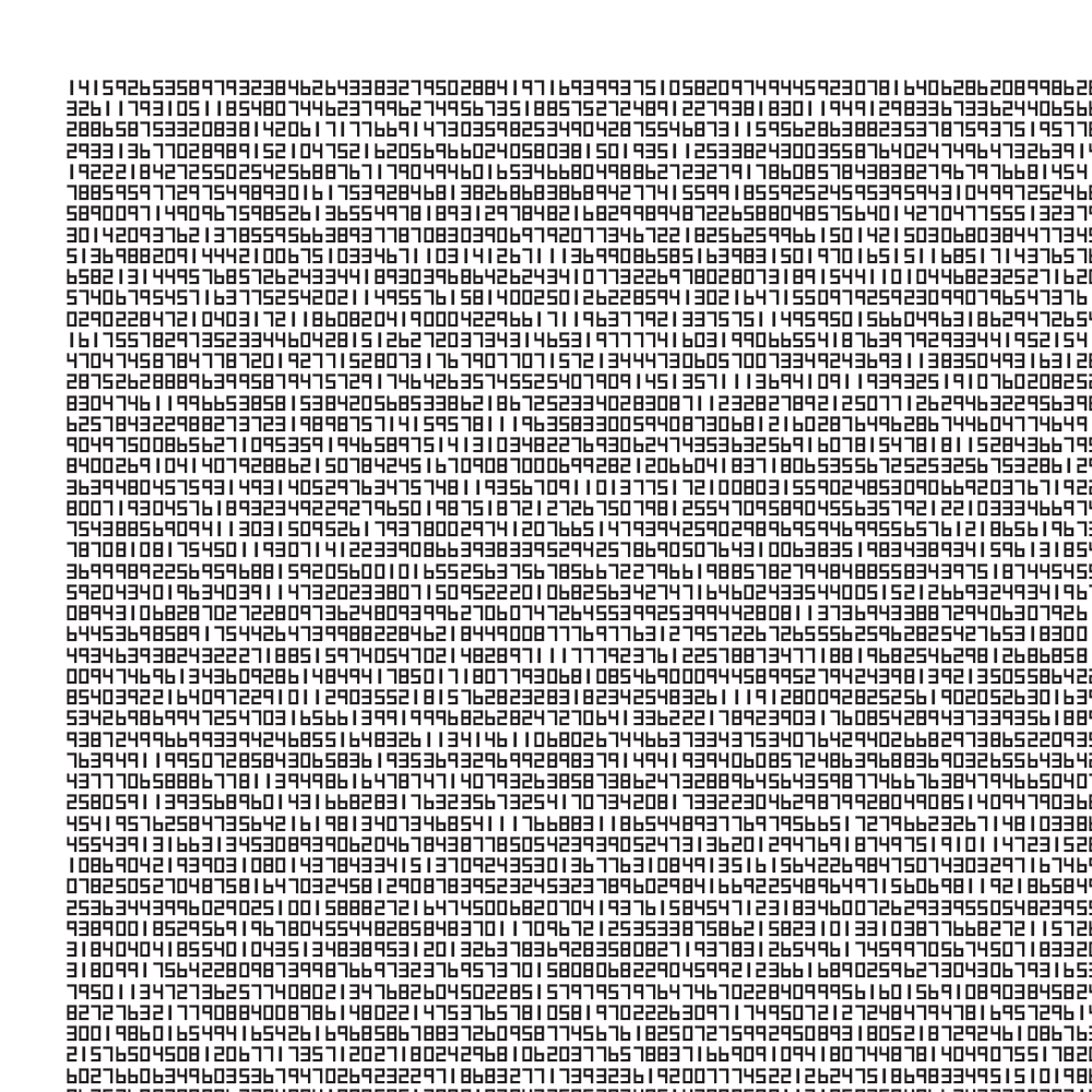 The First 10 Million Digits of Pi Book by Clifford Spielman