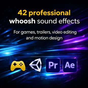 Cinematic Whoosh SFX Pack – 42 Fast Transition Sounds by PixelLoops Studio