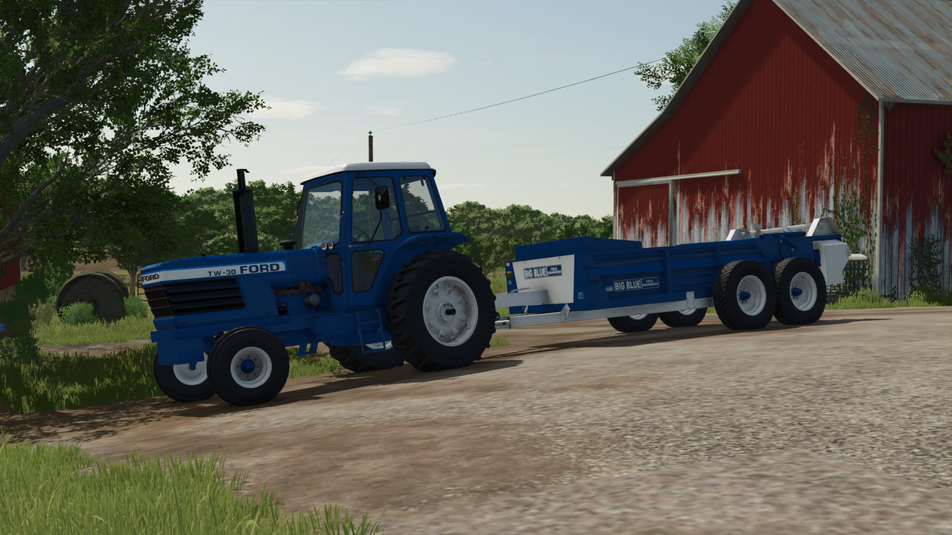 FS25 Ford Big Blue Manure Spreader Pack by Outpost Dairy