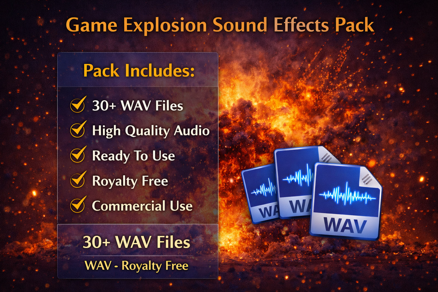 Explosion Sound Effects Pack for Games by PixelLoops Studio