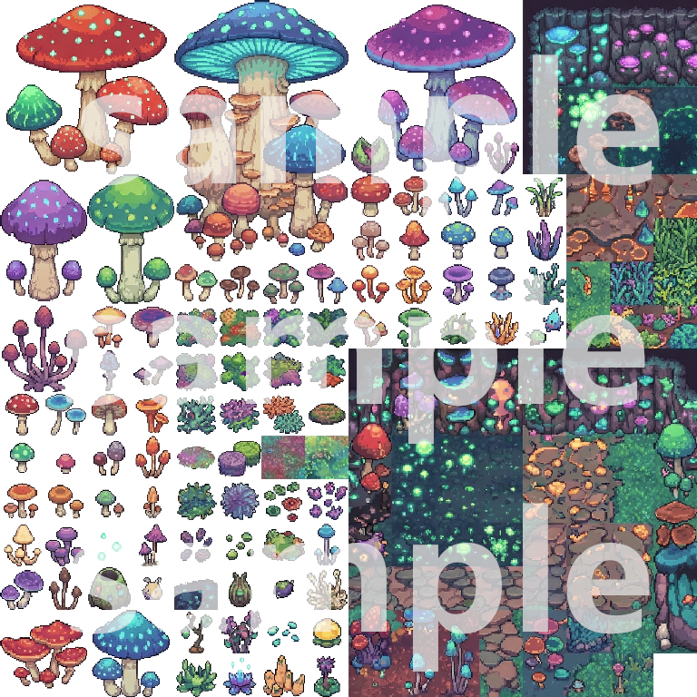 Alien Jungle Tileset - Pixel Art Assets by Cute SCKR