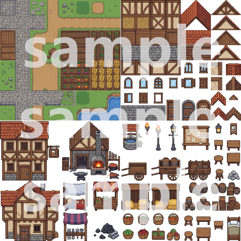 Medieval Siege & Castle Tileset by Cute SCKR