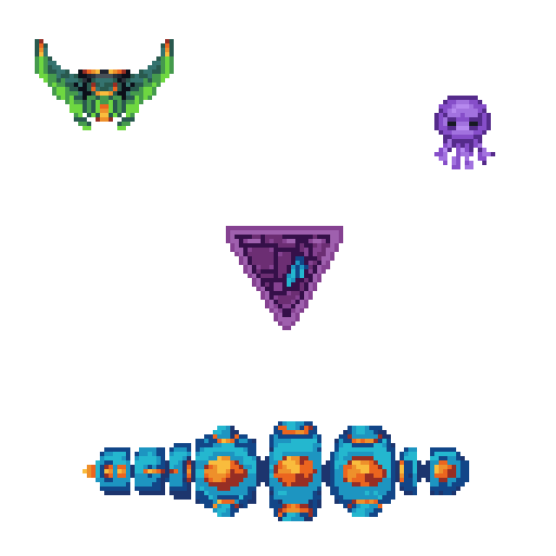 Space Shooter Pack – 2D Pixel Art Ships Pack by Pozac