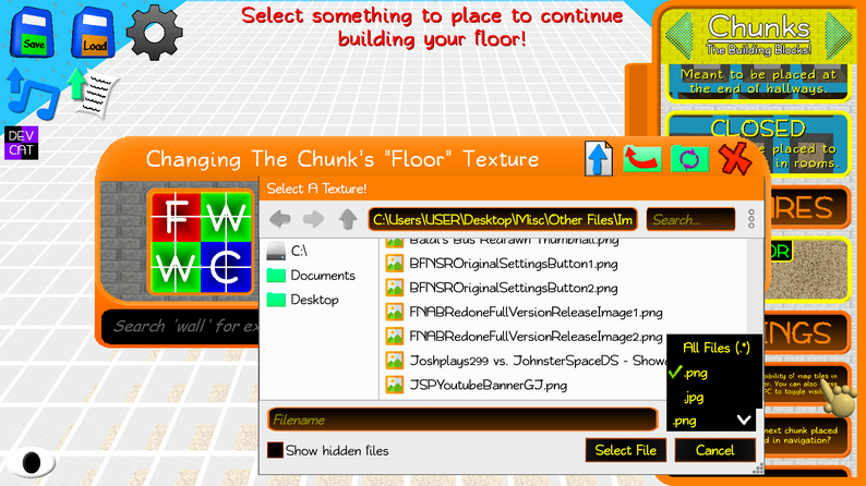 Scrapped BFNS Ultimate Floor Builder Prototype by JohnsterSpaceGames