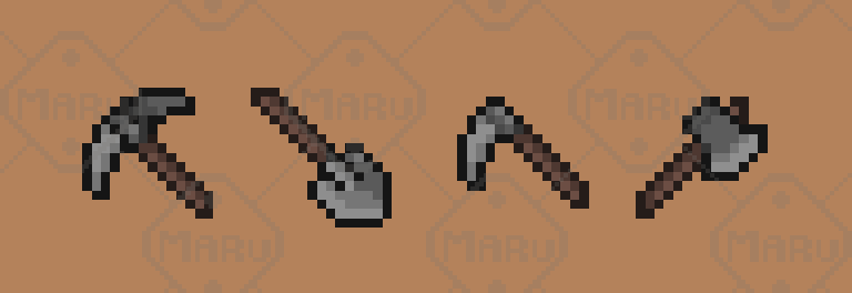 New Release: Farming Tools Pixel Icon Pack (16x16, 9 Icons) - Farming ...