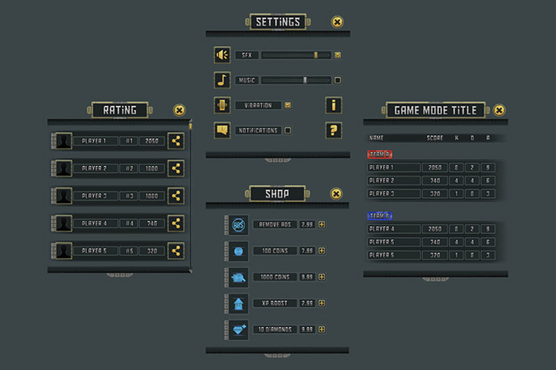 Top Down Tank GUI by Free Game Assets (GUI, Sprite, Tilesets)