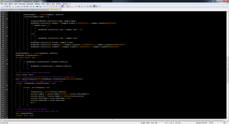 MOD Tracker for DOS (addon for LOVEDOS?) by SOMEWARE