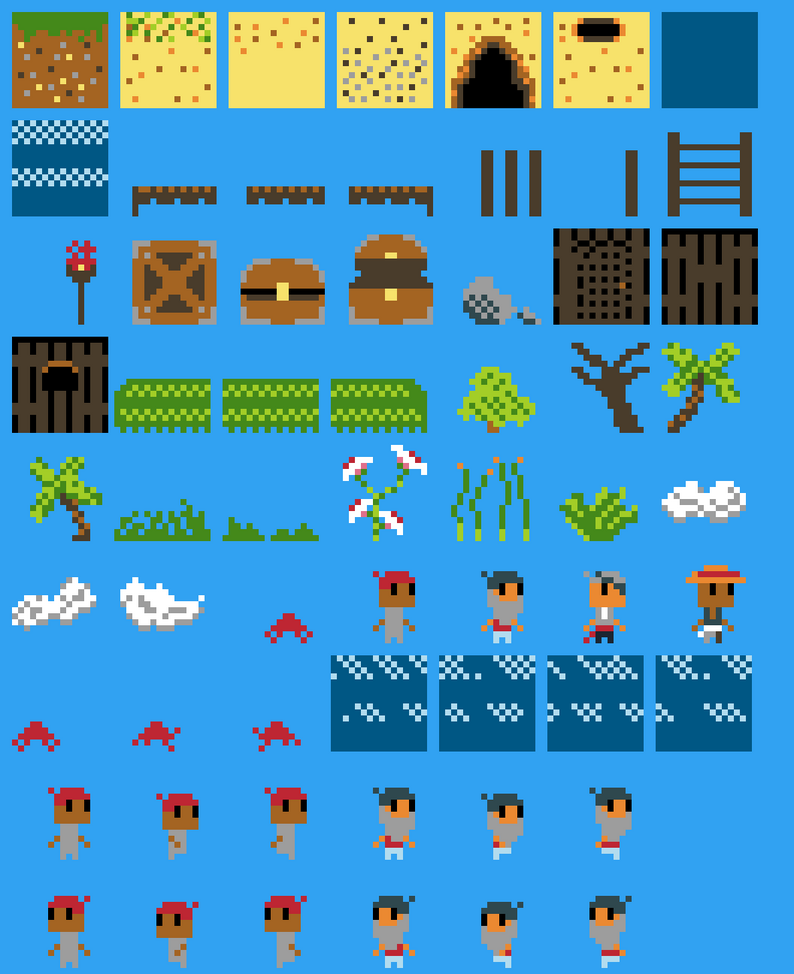 Tropical Island Escape 16x16px Platformer Asset Pack (Alpha) by Asymmetric