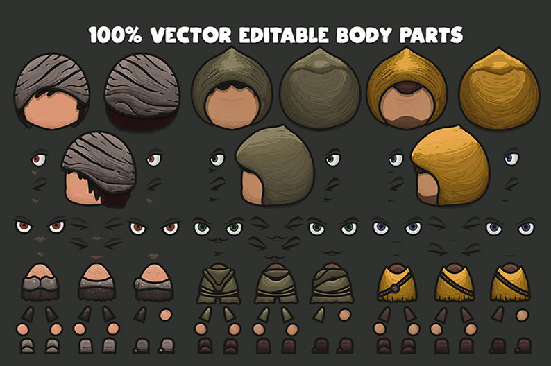 4-Direction NPC Character Sprites by Free Game Assets (GUI, Sprite ...