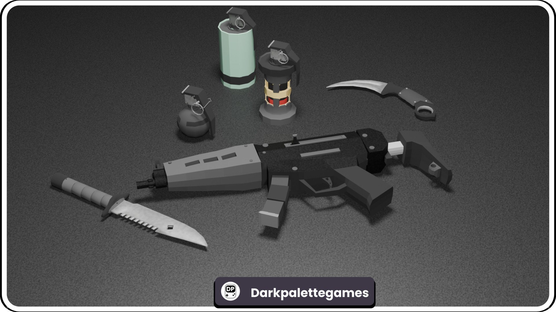 New lowpoly weapon asset pack now available - LOWPOLY WEAPON ARSENAL by ...