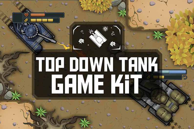 Top Down Tank 2D Kit by Free Game Assets (GUI, Sprite, Tilesets)