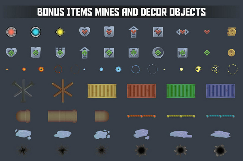 Top Down Tank 2D Kit by Free Game Assets (GUI, Sprite, Tilesets)