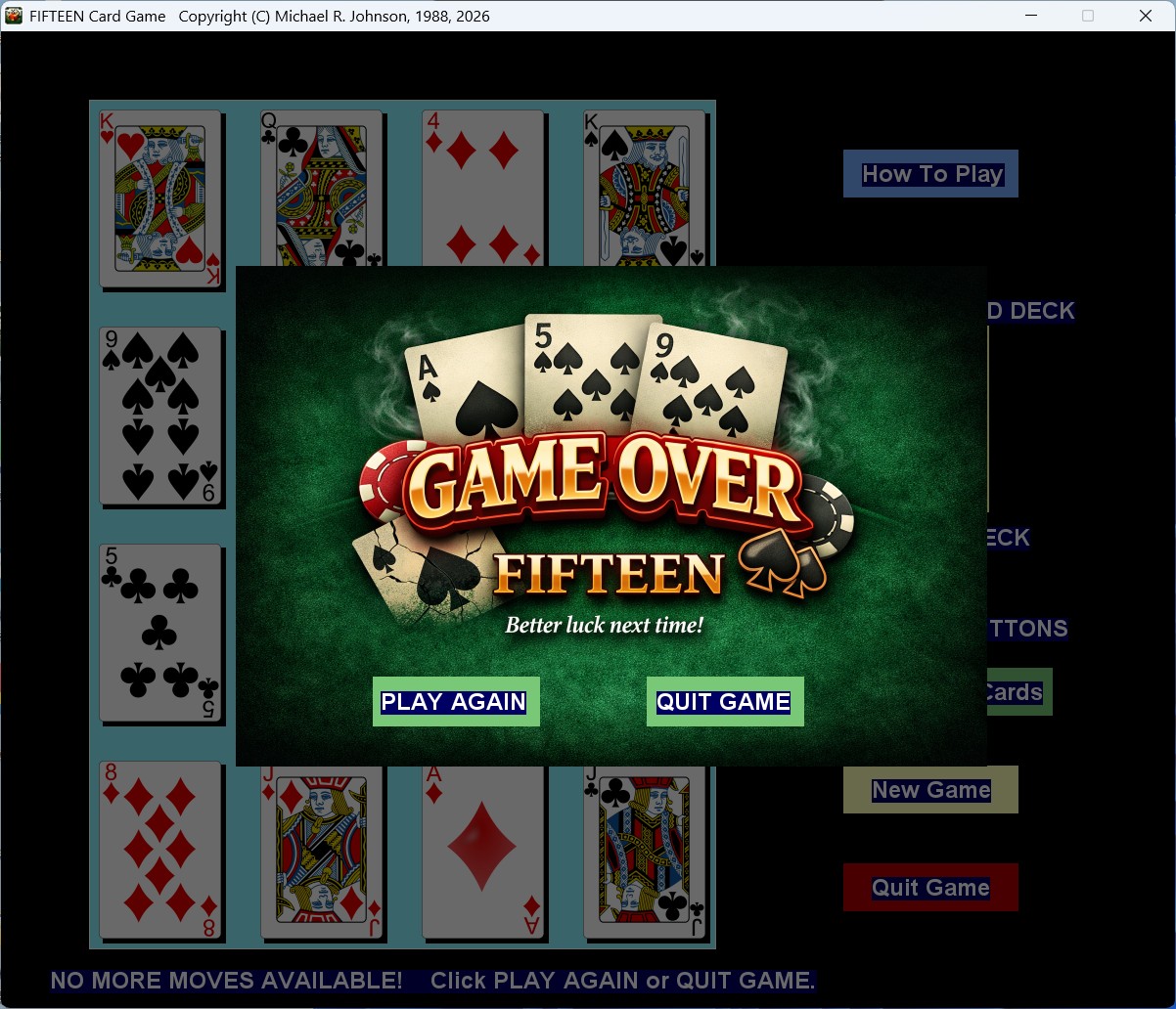 FIFTEEN Card Game by Michael Johnson