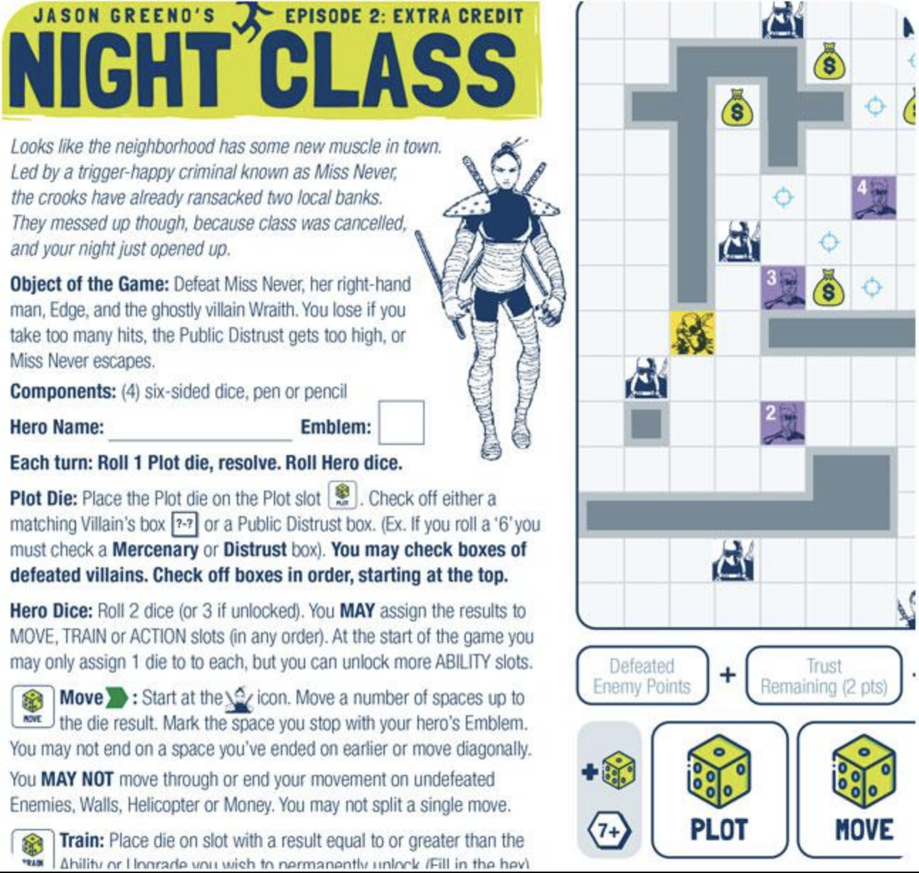 Night Class: Superhero Roll & Write (Episodes 1-3) by jasongreeno