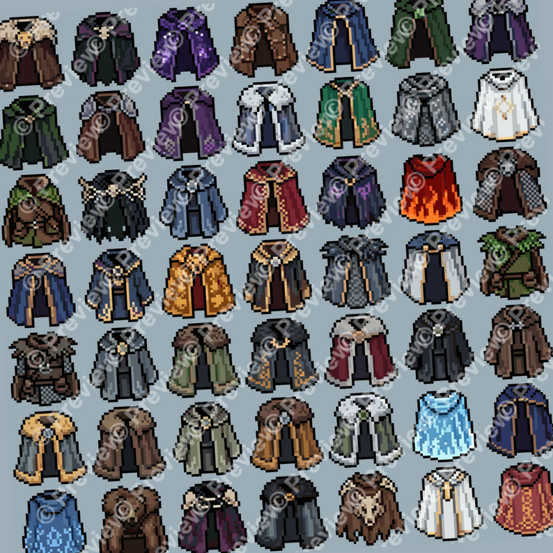 Cloaks Icons Pixel Art by Pixel-Banner