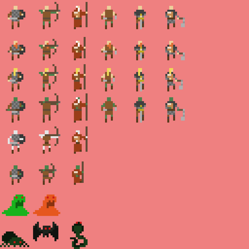 Roguelike Characters 16x16 By Jere Sikstus