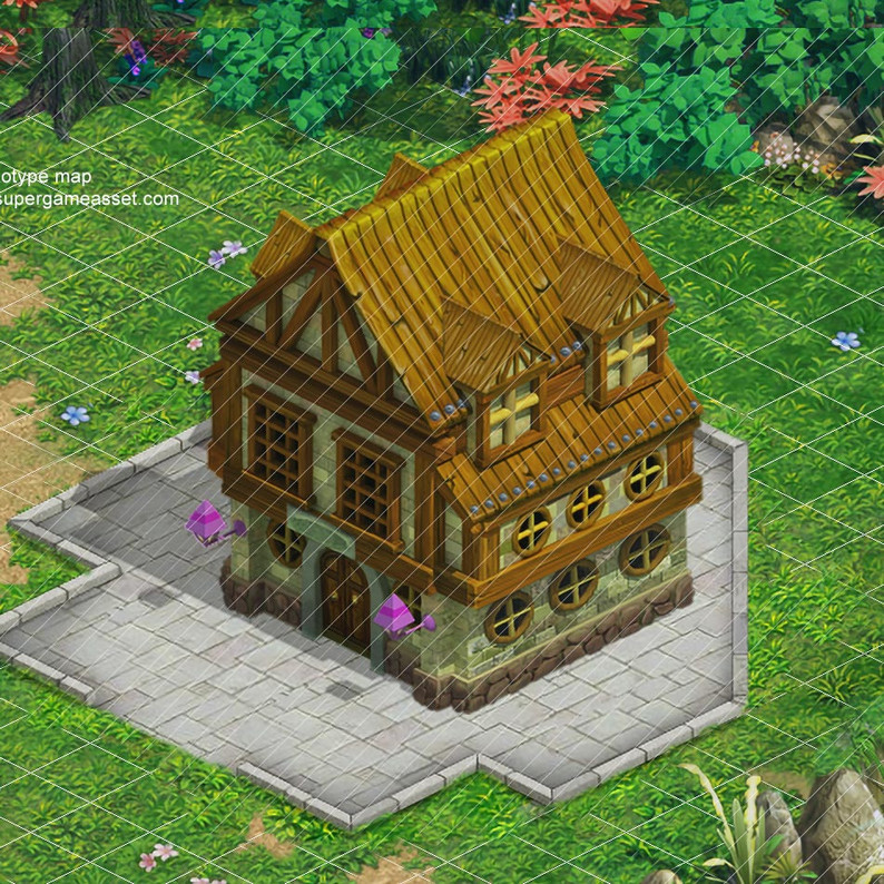Prototype village map by supergameasset