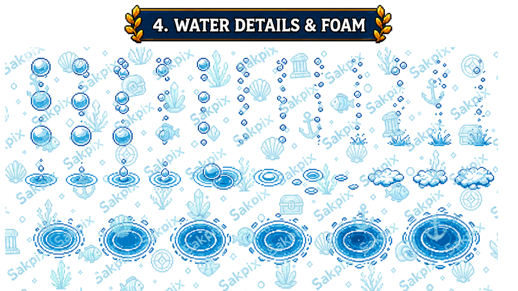 Underwater Ocean Depths – Top-Down Pixel Art Asset Pack by SakPix