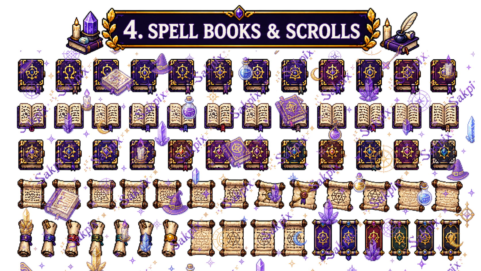 Magic Wizard Academy – Top-Down Pixel Art Tileset (300+ Assets) by SakPix