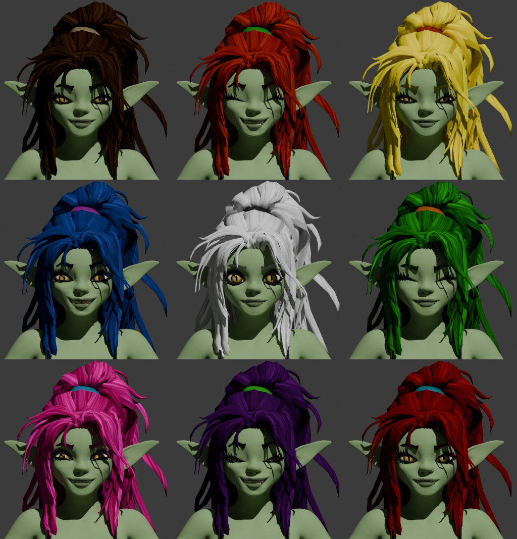 Jump animation, Eye lid shape keys, and more hair colors!!! - Zrix ...