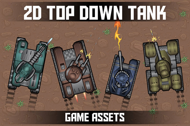 2D Tank Game Assets by Free Game Assets (GUI, Sprite, Tilesets)
