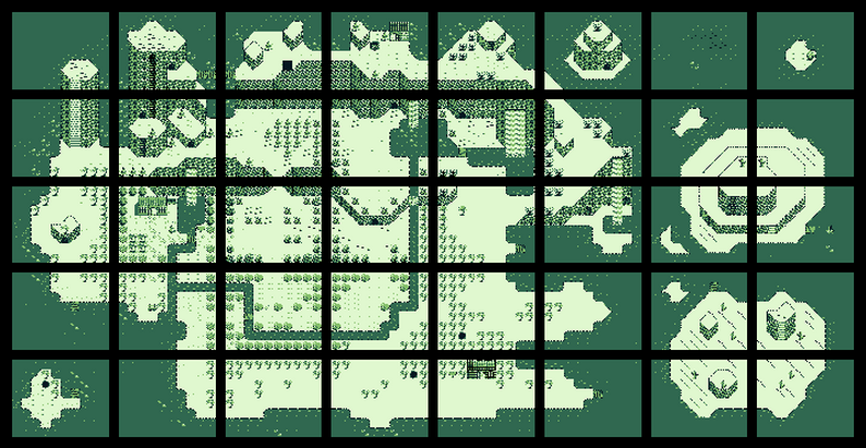 16x16 pixels map tileset and sprites for GameBoy by niamov
