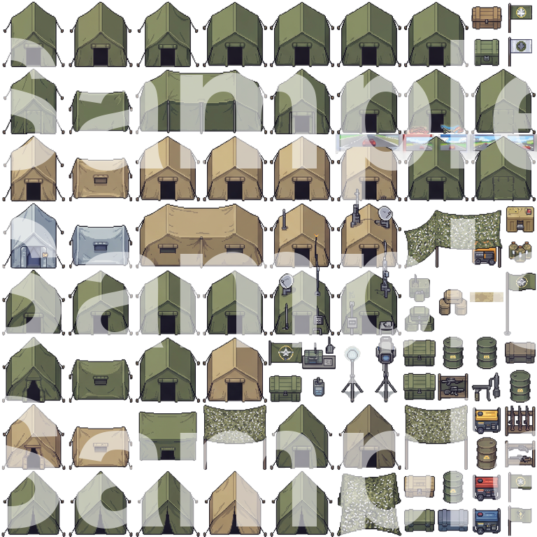 Backrooms MEG Outpost Pixel Art Tileset by Cute SCKR