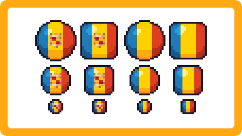 Pixel Art Flags of The World by Reff Pixels