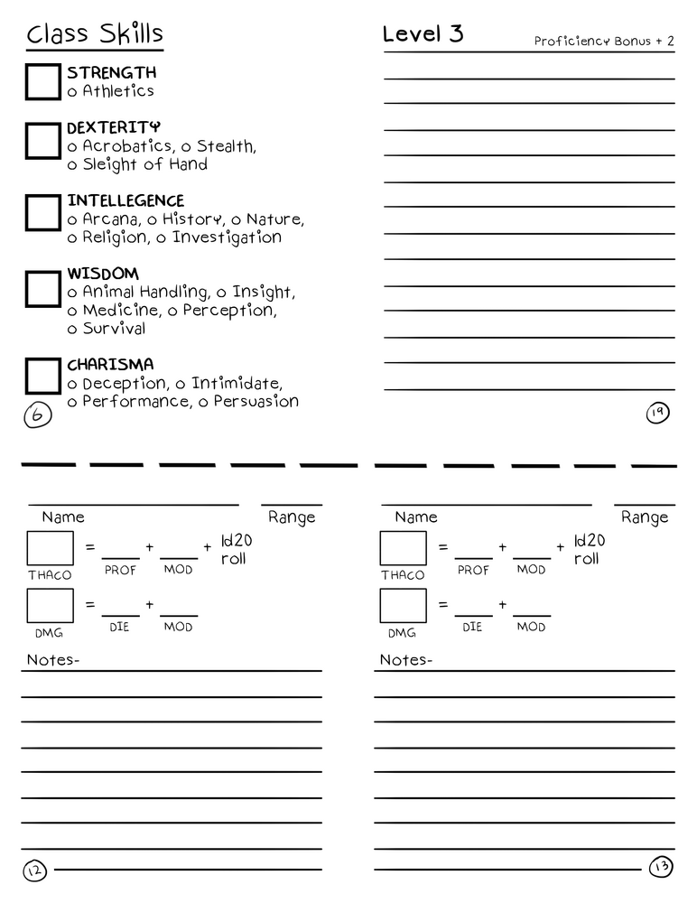 Dungeons & Dragons Character Zine - Quart by GoofyGeekEntertainment
