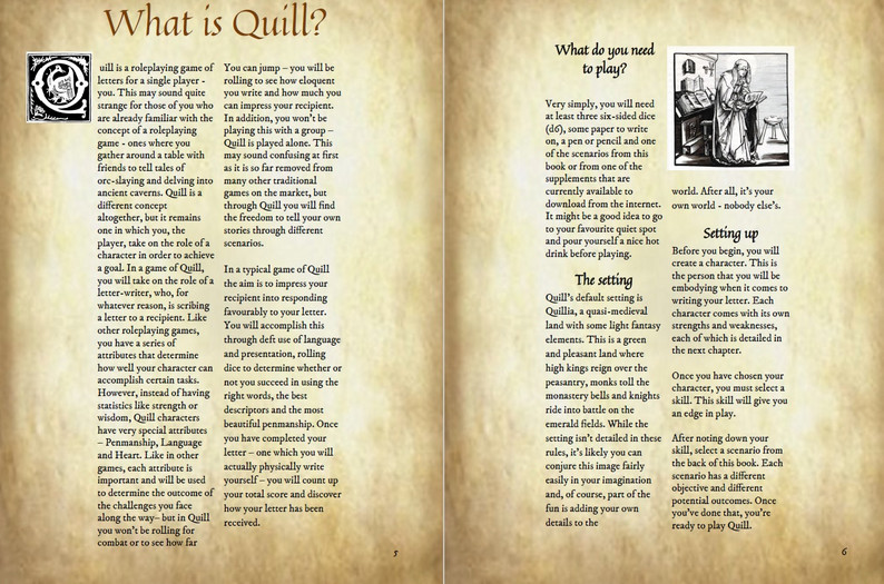 Quill: A Letter-Writing Roleplaying Game for a Single Player by ...