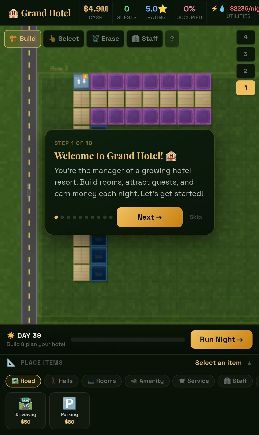 Grand Hotel Tycoon by WildGameStudio for Summer Engine Jam #1 - itch.io