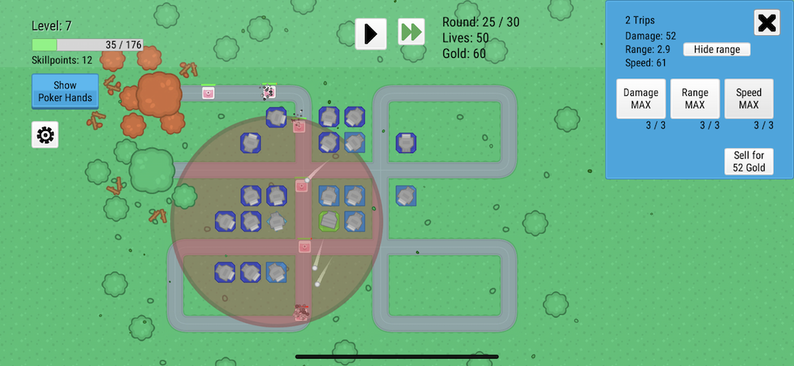 Poker Tower Defense by BelindaMakesGames
