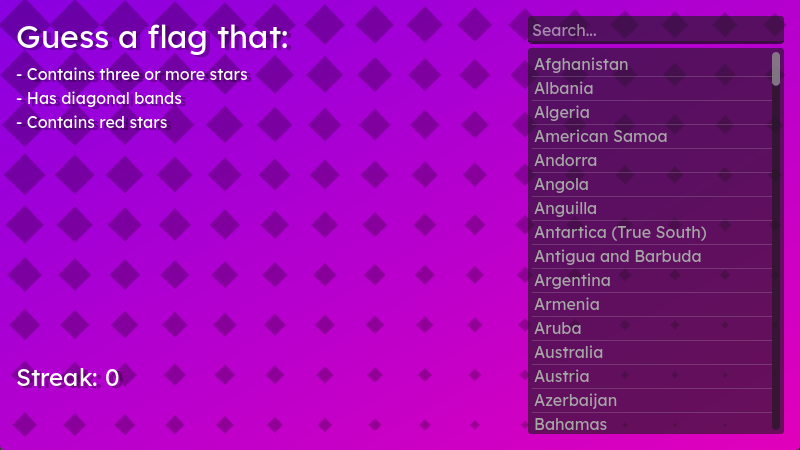 Flag Quiz Game by HexagonNico