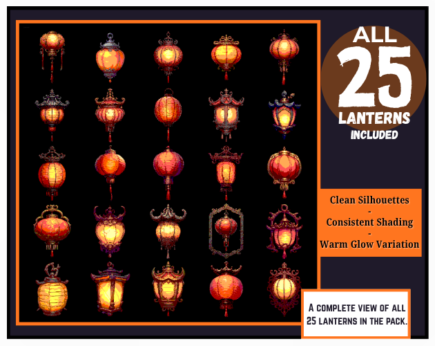 Who Turned Out The Lights??? - Pixel Lanterns Vol. 1 - 25 Warm Glow ...
