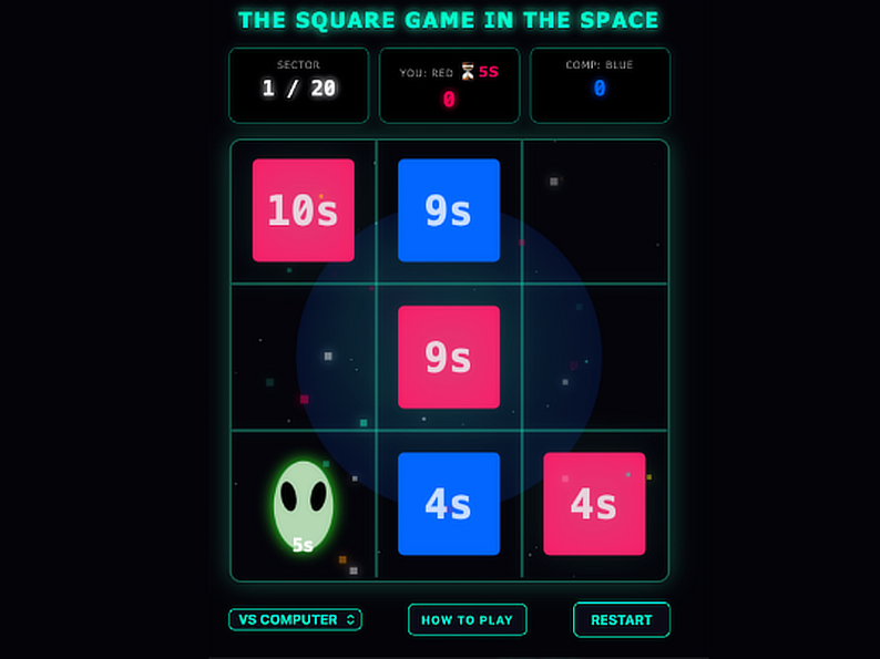 The Square game in the space by Eddy Kinol